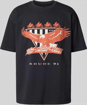 Rhude Regular Fit T-Shirt aus reiner Baumwolle