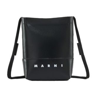 Marni Homme, Sacs, Noir, Taille: ONE Size Sac bandouli&egrave;re avec lani&egrave;re fa&ccedil;on lacet