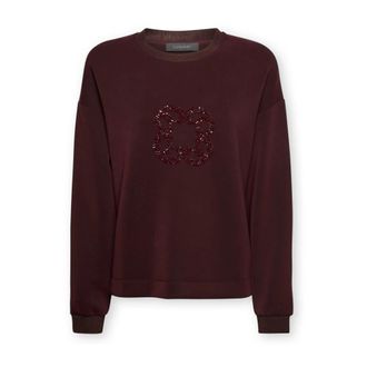 Elena Miro Sweatshirt mit Monogramm-Stickerei - - Sweatshirts & Hoodies - Damen - Rot - XS