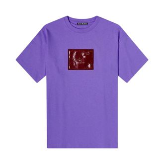 Acne Studios Femme, Tops, Violet, Taille: 40 FR Logo T-Shirt