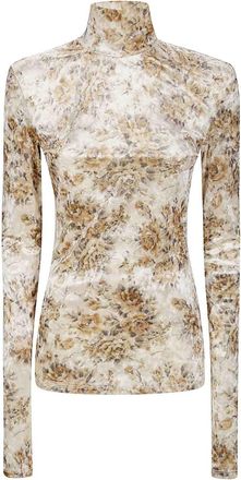 Ganni Pull Col Roul&eacute; - Gris Clair