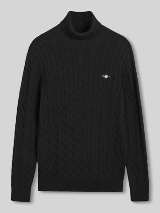 GANT Rollkragenpullover mit Logo-Detail