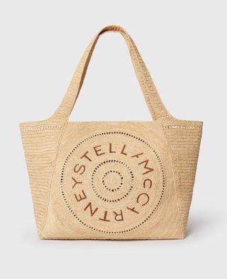Stella McCartney Logo Raffia Large Tote Bag