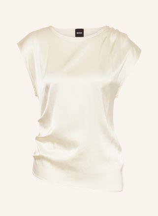 HUGO BOSS Blusenshirt Etoga Im Materialmix weiss
