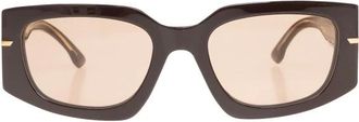 Victoria Beckham Lunettes de soleil oversize - Femme - Accessoires - Brun - Taille: ONE Size