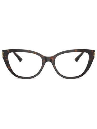 Jimmy Choo Eyewear lunettes de vue &agrave; effet &eacute;cailles de tortue - Marron