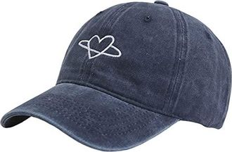 Generic Casquette de baseball en denim pour homme et femme - Tendance - Respirant - Pour la course &agrave; pied, bleu marine, Taille unique