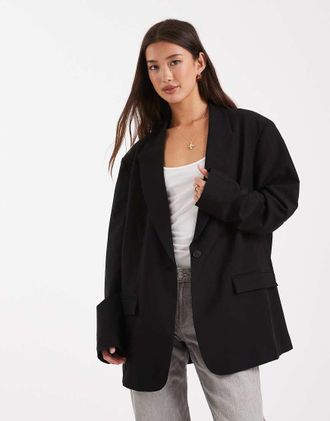 Asos Blazer ajust&eacute; oversize - Noir