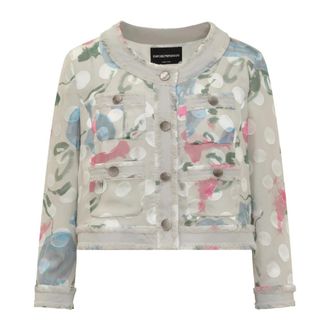 Emporio Armani Cropped Jacket - - Jackets - Damen - Mehrfarbig - 2XL