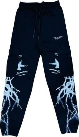 Phobia Archive Homme, Pantalons, Noir, Taille: M Blue Lightning Pantalons de surv&ecirc;tement