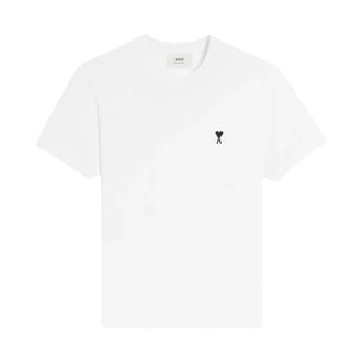 Ami Homme, Tops, Blanc, Taille: XL AMI Paris - T-shirt &agrave; logo Ami de Coeur