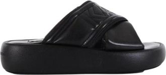 Karl Lagerfeld Femme, Chaussures, Noir, Taille: 36 EU Laguna Puffa Strap Slide