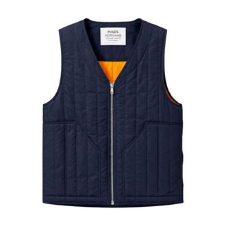 Mads Norgaard Francis Vest Poly Twill - - Jackets - Damen - Blau - L