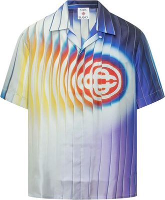 Casablanca Homme, Chemises, Multicolore, Taille: M Cuban Collar SS Shirt