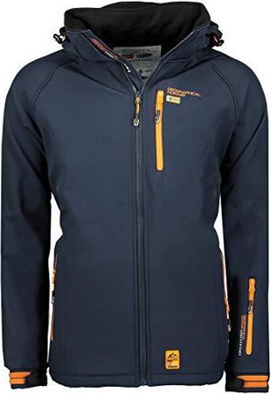 Geographical Norway Ritchoneama Men - Veste Softshell Capuche Homme Impermeable - Manteau Outdoor Blouson Coupe Vent Tactique Resistant - Randonnee Ski Automne Hiver Prin