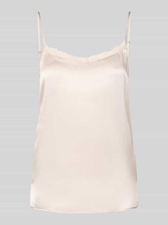 Marc Cain Seidentop mit Spitzenbesatz