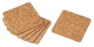 Fackelmann 30993 Raclette/Dessous de Verre, Bois, Marron, 6 unit&eacute;s