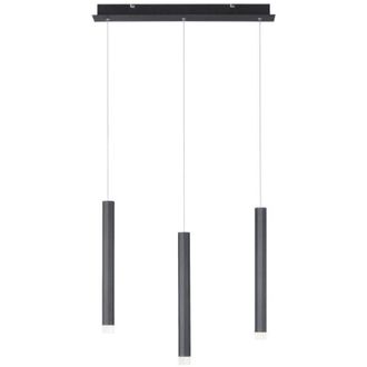 Leuchten Direkt Leuchten Direkt - Suspension led Lampe suspendue Plafonnier Lampe de salon Lampe de salle &agrave; manger, m&eacute;tal aluminium noir, 18 w 1000Lm blanc chaud