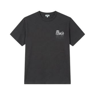 Kenzo Happy Tiger T-Shirt mit Stickerei - - Tops - Damen - Schwarzk - XL