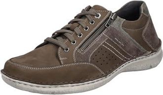 Josef Seibel Homme Baskets Basses Anvers 87, Monsieur Baskets,Largeur K (Extra-Large),Semelle intérieure Amovible,Marron (Vulcano-Kombi),42 EU / 8 UK