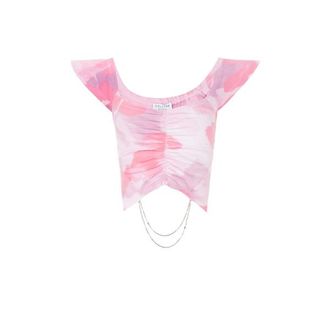 Collina Strada Batik-T-Shirt aus Baumwolle in Rosa