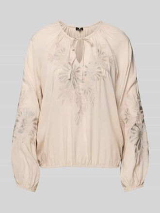 Monari Relaxed Fit Bluse mit Schl&uuml;sselloch-Ausschnitt