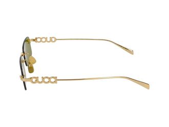 Gucci Mens Sunglasses Gucci Gg1808s 002 Gold Green 52-20-145 Metal