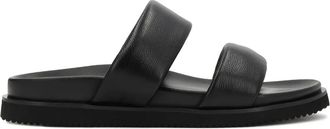 Kazar Homme, Chaussures, Noir, Taille: 46 EU Slides en cuir &agrave; double bride