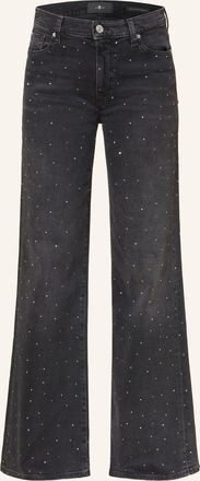 7 For All Mankind Wide Leg Jeans Modern Dojo Mit Schmucksteinen schwarz