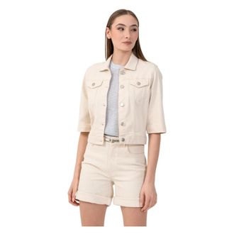 Kocca Femme, Vestes, Blanc, Taille: 36 FR Veste d&eacute;contract&eacute;e en coton &agrave; hauteur de taille