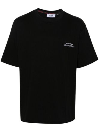 GCDS t-shirt en coton &agrave; logo brod&eacute; - Noir