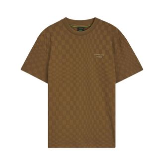 HUGO BOSS T-shirt &agrave; logo coupe regular - Homme - Tops - Brun - Taille: XL