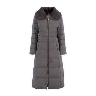 Duno Lange Jacke mit Doppelrei&szlig;verschlusstaschen - - Coats - Damen - Grau - 2XL