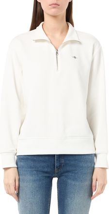 GANT Damen Shield Half-Zip Sweatshirt, Eggshell, 38