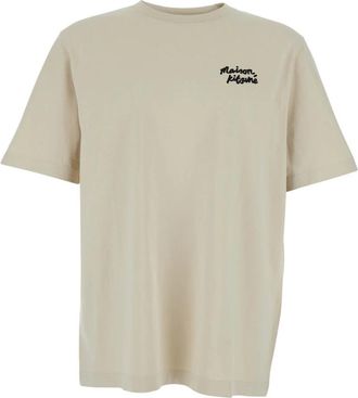 Maison Kitsun&eacute; Homme, Tops, Beige, Taille: M T-shirt &agrave; col rond