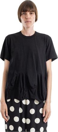 Comme Des Gar&ccedil;ons Femme, Tops, Noir, Taille: 40 FR T-shirt &agrave; Poches Drap&eacute;es