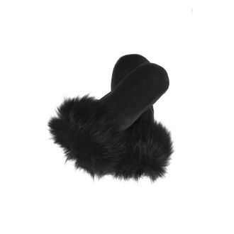 Kazar Elegante Damenlederhandschuhe mit synthetischem Pelzbesatz - - Accessories - Damen - Schwarzk - M