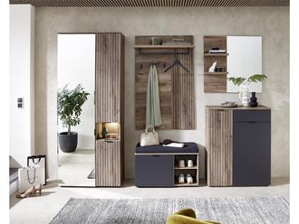 M&ouml;belando Garderobe Flurm&ouml;bel Komplett Set Garderobenprogramm Lydias I (5-teilig)