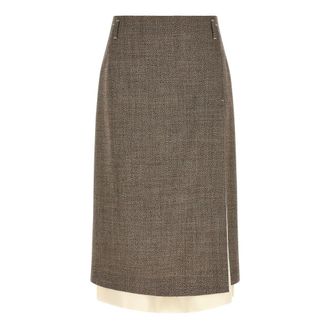 Tela Tela Midi Rock - - Skirts - Damen - Braun - XS