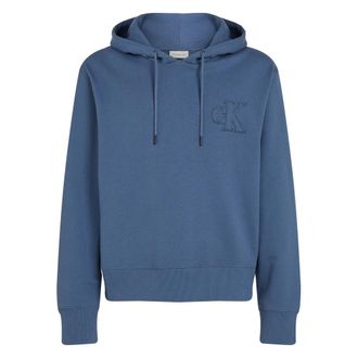 Calvin Klein Logo Appliqu&eacute; Hoodie - - Sweatshirts & Hoodies - Herren - Blau - XS
