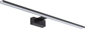Licht-Erlebnisse LED Wandlampe Badezimmer 3000 K 1050 lm warmweiß hell 80 cm lang schmal IP44 Schwarz Aluminium Modern Spiegelleuchte Wandleuchte Bad