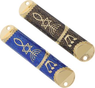 SOLUSTRE 2 St&uuml;ck 2 St&uuml;ck Metall T&uuml;rbeschlag Traditionelles J&uuml;disches Segensgeh&auml;use f&uuml;r Eingangsbereich und Schlafzimmer Dekorative Chanukka Schutzrolle mit Sch