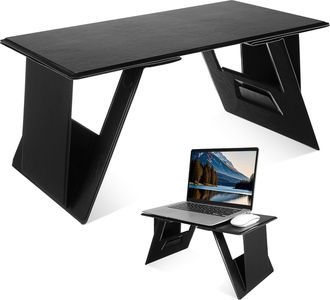 DOITOOL Faltbarer Laptop Tisch Leichter Tragbarer Betttisch mit Rutschfester Oberfläche Höhenverstellbar und Stabil Multifunktional als Laptopständer für Sofa