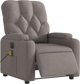 vidaXL Massagesessel Elektrisch Taupe Stoff - Vidaxl