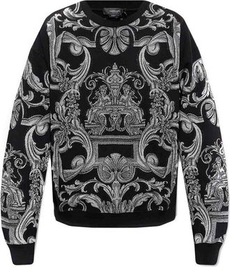 Versace Rundhalspullover - Schwarz