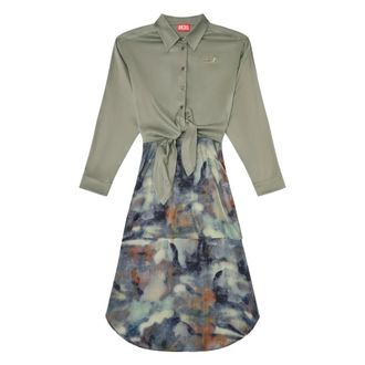 Diesel Femme, Robes, Multicolore, Taille: 38 FR D-Elta Satin Midi Dress