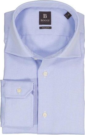 Boggi Milano Herren Hemd blau Baumwolle