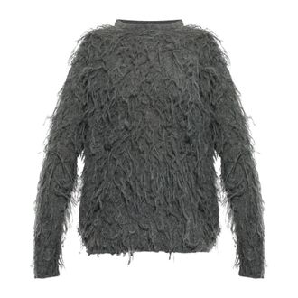 Fabiana Filippi Pullover mit Strau&szlig;enfedern - - Knitwear - Damen - Grau - M