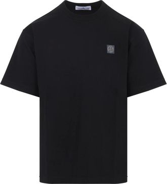 Stone Island Homme, Tops, Noir, Taille: M SS T-Shirt