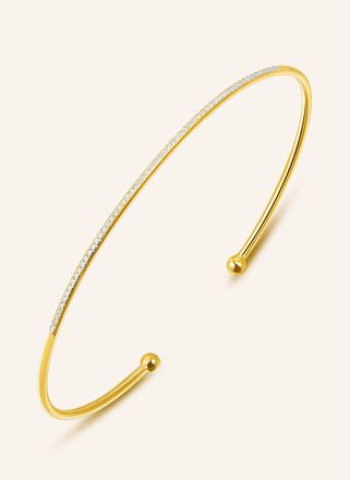Leaf Armreif Circle Aus 18 Karat Gelbgold Mit Diamanten gold